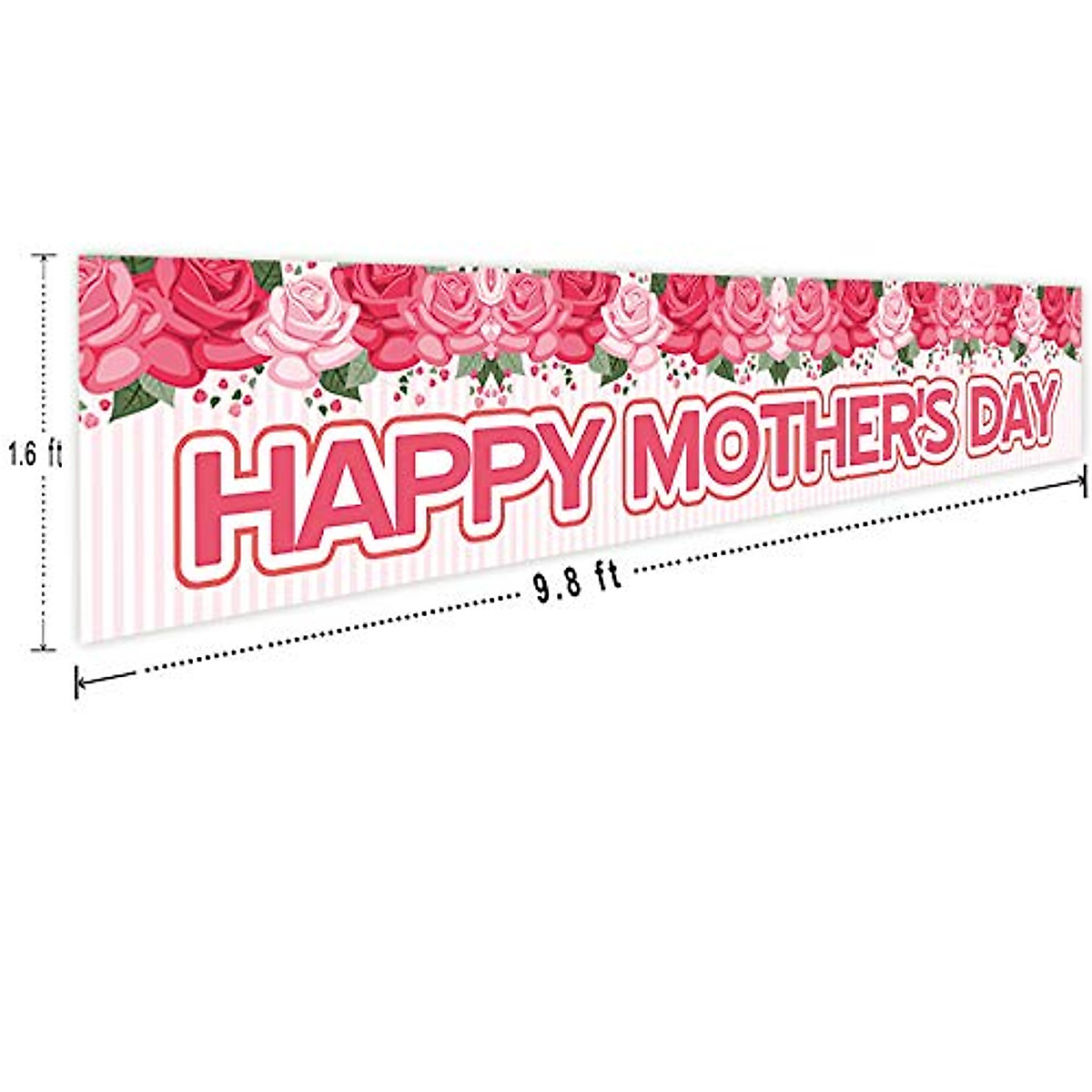 Large Happy Mother's Day Sign Banner Mothers Day Decorations Mothers Day Party Supplies Mothers Day Party Backdrop Indoor Outdoor Decorations