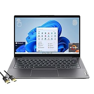 Lenovo Ideapad 5 Business Laptop, 14" FHD Touchscreen Micro-Edge Display, AMD 8-Cores Ryzen 7 5700U, 8GB RAM, 1TB PCIe SSD, Backlit KB, Fingerprint, Webcam, WiFi 6, USB-C, PDG HDMI, Win 11 Pro