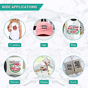 HTVRONT Heat Transfer Vinyl Bundle: 24 Pack 12"x12" Iron on Vinyl Sheets for T-Shirt, 21 Assorted Colors HTV Vinyl with 1 Teflon Sheet & Weeding Hooks