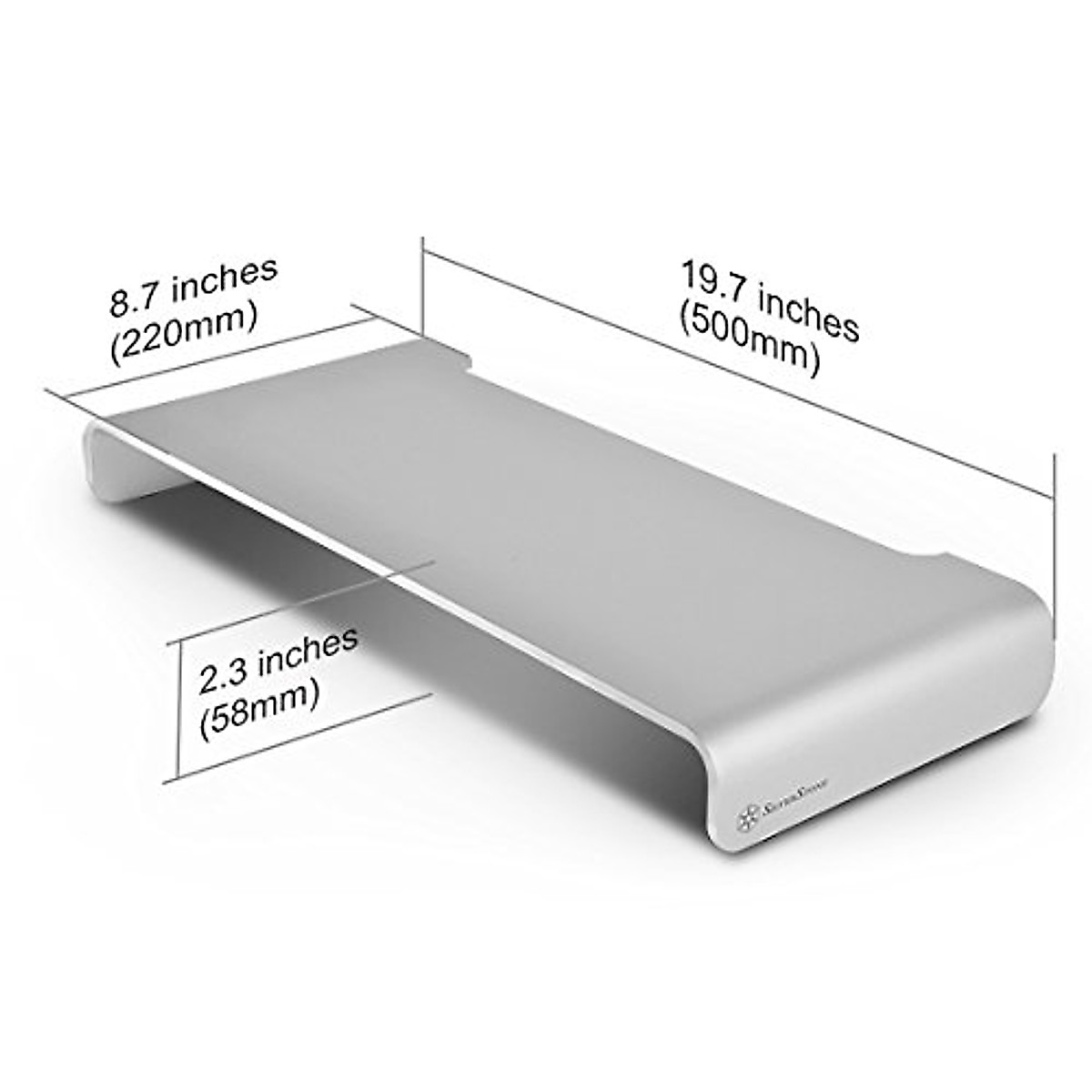 SilverStone Technology Aluminum Unibody Monitor / iMac Stand, Silver (MR01S)