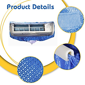 Forestchill Mini Split Air Conditioner Cleaning Cover Bag, Waterproof Dust Washing Clean Protector Bag for Large Sized Wall Mounted AC Units of 24000 to 36000 BTU
