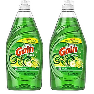 Gain Ultra Dishwashing Liquid Dish Soap, Original Scent - 21.6 Fluid Ounce (Pack of 2)
