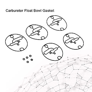 Ozgkee Bowl Lawn, 7x7x1 5Pcs Carb Carburetor Float Bowl Gasket Replacement Fit for Briggs & Stratton 698781