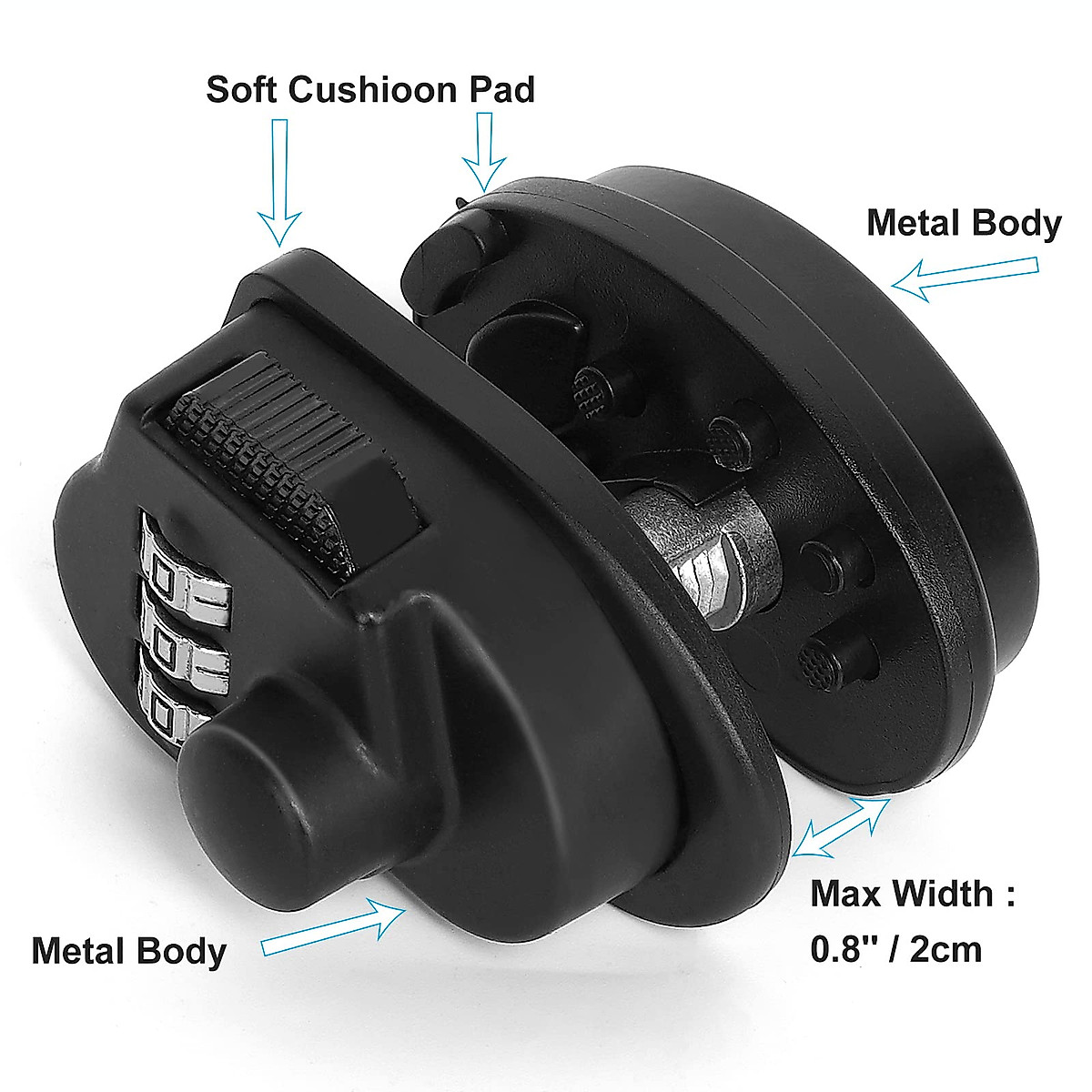 UrbanX Professional Trigger Lock - 3 Digit Combination Lock for Beretta 90two 9×19mm Parabellum - Fits Pistols, Rifles, BB Rifles & Shotguns - 1 Pack