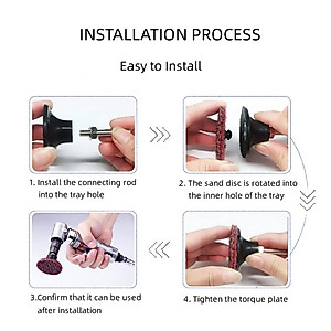 6 Pack 2 Inch Disc Pad Holder Adapter Quick Change Disc Adapter Drill Adapter with 1/4" Shank, Pad Holder Roll Lock Disc Holder for Polishing Sanding Surface, Conditioning Disc Pad Holder Assembly
