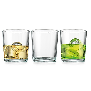 Glaver's Whiskey Glasses Set of 4, 13 oz. Barware, Old Fashioned Glasses for, Whisky, Juice, Scotch, Bourbon, Liquor, and Cocktails.