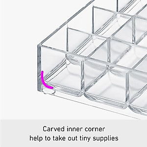Like-It | MX-T10 | System Tray | Stackable Organizer | Drawer Organizer | A6 | 20 Divide |4.53" × 6.06" × 1.18" | Clear |