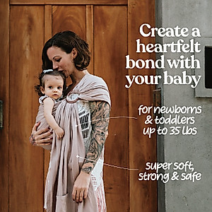 Nalakai Ring Sling Baby Carrier, Soft Linen Baby Sling, Baby Wrap, Comfort, Style, and Giving Back - Carry Your Little One with Love