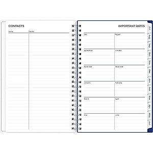 2023-2024 Blue Sky Chanson 5-inch x 8-inch Academic Weekly & Monthly Planner, Blue (128694-A24)