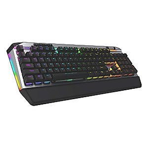 Patriot Viper Gaming V765 Mechanical RGB Illuminated Gaming Keyboard w/Media Controls - Kailh Box Switches, 104-Standard Keys, Removable Magnetic Palm Rest - PV765MBWUXMGM