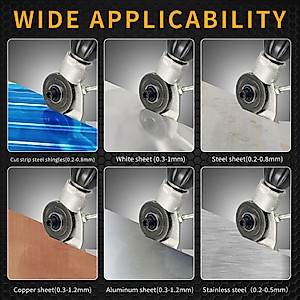 EaSygnal Electric Drill Plate Cutter-Metal Cutter for Drill,DIY Sheet Metal Cutter Drill Attachment,Drill Cut Pro Metal Cutting Adapter,Sheet Metal Cutter for Color Steel Tile,Steel,Iron,Aluminum