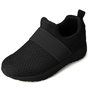 QIJGS Toddler/Little Kid Boys Girls Shoes Running Sneakers Athletic Tennis Walking Shoes-black-25