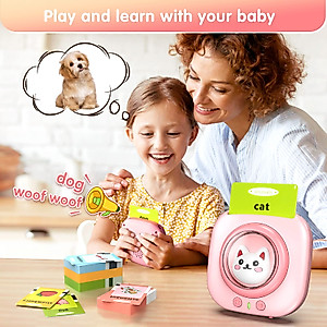 Talking Flash Cards Learning Toys: Talking FlashCards Learning Toys for 2 3 4 5 6 Year Old Boys Girls - Educational Flash Cards for Toddlers Baby - Electronic Flash Cards Toys & 224 Words