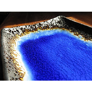 Miya E493B Cobalt Blue Kosui Serving Plate, 11 Inches (L) x 5 Inches (W), SOLD AS 1 PLATE