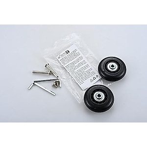 Mtsooning 2 Sets Luggage Wheel Replacement Kit, 60x17mm Rubber Swivel Caster Wheels, Suitcase Bearings Repair Wheels with Screws Axles Wrench Bearings,Inline Outdoor Skate Wheels