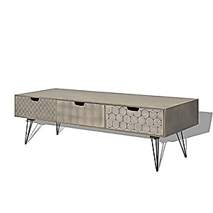 SLGSDMJ Bedroom, Living Room Storage Drawer Unit, Modern Entertainment Center Media Rack, TV Cabinet Media Console, Home Entertainment Center, TV Cabinet w/3 Drawers 47.2"x15.7"x14.2" Grey