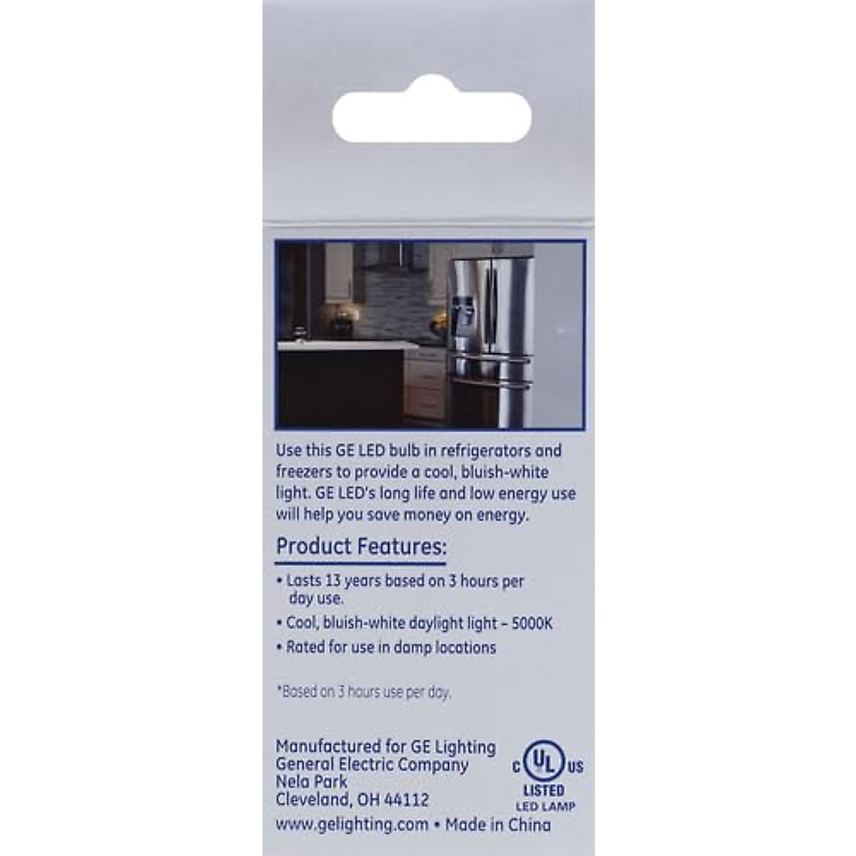 GE LED Light Bulbs, Refrigerator or Freezer Light Bulb, 4.5 Watt, Daylight (1 Pack)