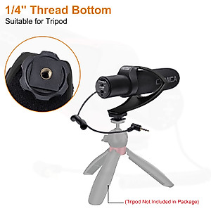 comica CVM-V30 PRO Camera Microphone Electric Super-Cardioid Directional Condenser Shotgun Video Microphone for Canon Nikon Sony Panasonic DSLR Camera with 3.5mm Jack (Black)