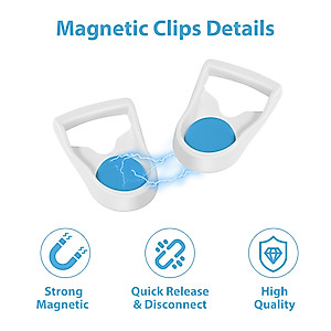 OTIWTT Headgear Clip, Magnetic Headgear Clips Compatible for AirFit AirTouch F20 F30 N20, Quick Disconnect Clips with Strong Force, 6 Pack 3 Pairs