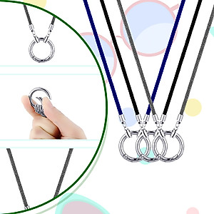 Junkin 3 Pcs Eyeglass Holder Necklace Ring for Women Glasses Holder Strap Chain Eye Glass Holder Necklace Stainless Steel Eyeglass Loop Holder Reading Glasses Holder Sunglasses Necklace for Women Men