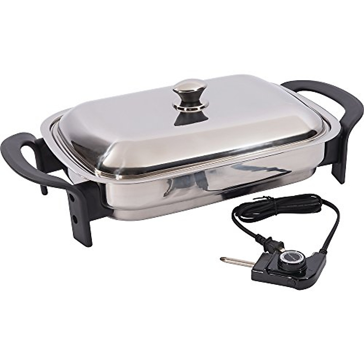 Precise Heat Stainless Steel 16-Inch Rectangular Surgical Electric Skillet