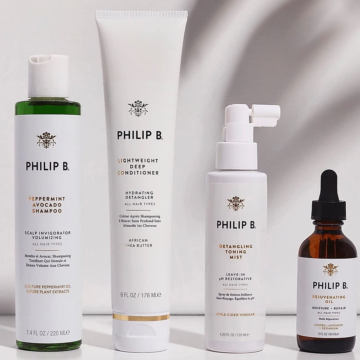 PHILIP B Light-Weight Deep Conditioner 6 oz. (178 ml) | Hair Moisturizer Detangler, Adds Shine and Smoothness to Hair, All Hair Types