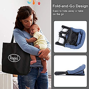 Hook On Chair, Fast Table Chair, Fold-Flat Storage Portable Baby Feeding Seat, Clip on Table High Chair, Removable Seat for Home and Travel (Blue)