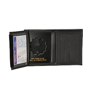Perfect Fit Shield Wallets New York State Corrections Hidden Badge Wallet Black (Cutout PF27)
