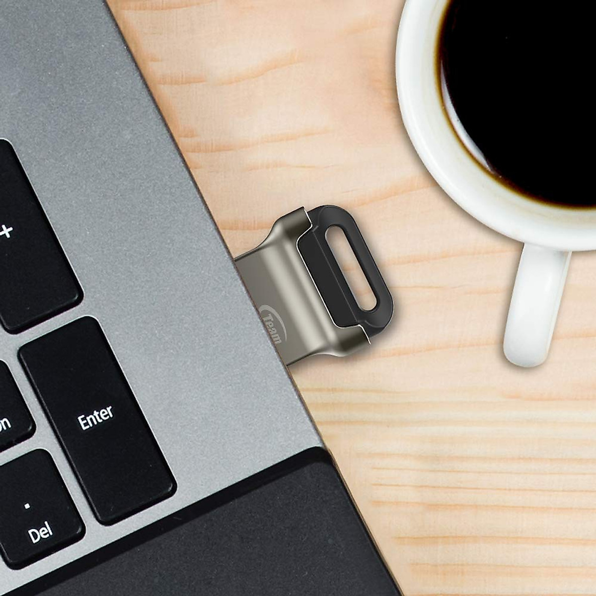 TEAMGROUP C162 32GB 5 Pack USB 3.2 Gen 1 USB 3.1/3.0 Mini Fits Metal Read 100MB/s Flash Thumb Drive External Data Storage Memory Stick Compatible with Computer/Laptop Black TC162332GB21