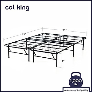 Best Price Mattress New Innovated Box Spring Platform Metal Bed Frame / Foundation, California King