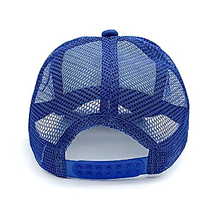 Waldeal Boys' I Love Garbage Truck Trucker Hat Trash Baseball Mesh Cap RoyalBlue
