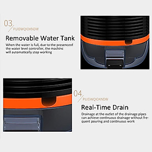 Household Dehumidifier, 220 Sq ft Ultra-Quiet Dehumidifier with Automatic Shut-Off Function, Portable Air Dehumidifiers with 800ml(27 oz) Water Tank & Water Pipe Used in Bedrooms,Baby Rooms,Offices