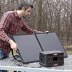 Klein Tools KTB500 Portable Power Station, 505Wh Lithium-Ion Power Station, 120V/500W Pure Sine Wave AC Power, Solar Panel Compatible