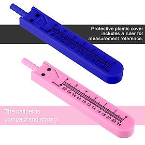 EKG Caliper ECG Calipers Measuring Tool with Ruler Electrocardiogram Drafting Divider for Nursing (Blue, Pink,2 Pieces)