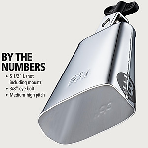 Meinl Percussion STB55 5 1/2-Inch Chrome Finish Steel Cowbell
