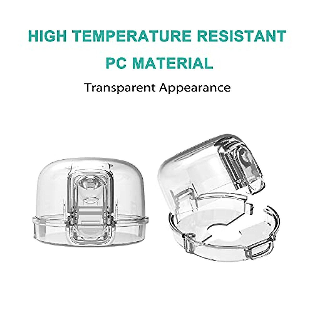 Stove Knob Covers for Child Safety (5 + 1 Pack) Double-Key Design and Upgraded Universal Size Gas Knob Covers Clear View Childproof Oven Knob Covers for Kids, Babies (Clear)