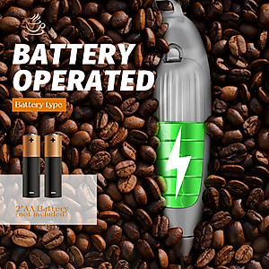 Laposso Magnetic Base Milk Frother Wand with Stand Battery Operated (not incl.) Handheld Electric Matcha Whisk Drink Mixer for Coffee, Latte, Hot Chocolate Gifts for Men Women Mom (Silver)