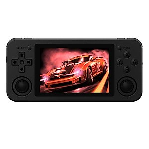 YEKKU Handheld Game Console,RG351M Metal Retro Game Console Handheld Video Game Player Linux,RK3326 with 2500 Games,3.5 inch IPS Screen Classic Pocket Game Cosole for Adults with 64GB TF Card