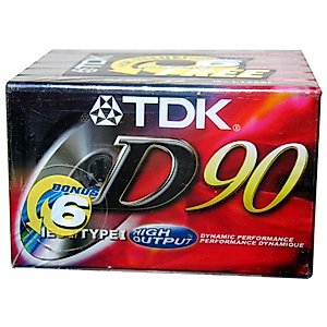 TDK Superior Normal Bias D90 blank cassette tapes (Pack of 6)
