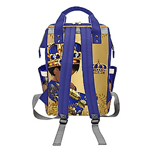 XOZOTY Gold Blue Hat Cute Baby Boy Diaper Bags with Name Waterproof Mummy Backpack Nappy Nursing Baby Bags Gifts Tote Bag for Women