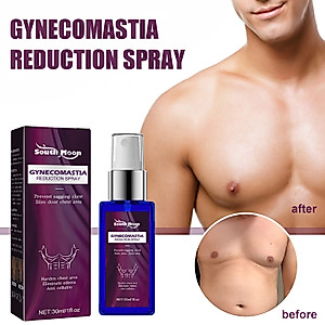 Gynecomastia Reduction Spray, Gynecomastia Chest Tightening Spray Reduction Cellulite Spray, Auchest Chest Cellulite Burner Spray, Prevent Sagging Chest Slim Down (30ml)