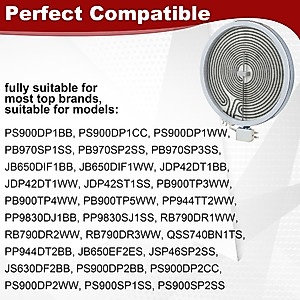 Puxyblue Upgraded WB30T10133 Range 9" Dual Radiant Surface Element fit for GE Electric Range Cooktop Replace Part 1474218,EAP2321567,PS2321567,AP4345739-Meet OEM Spec 5 year Warranty