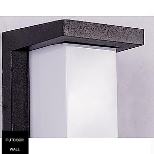 WENZIFI Outdoor Wall Lights 12W LED Wall Sconces IP65 Waterproof Wall Lamps Black Finish Die Cast Aluminum Wall Mounted Lamps for Porch Courtyards Garage Foyer Front Door