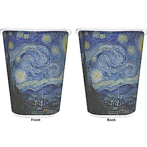 RNK Shops The Starry Night (Van Gogh 1889) Waste Basket - Double Sided (Black)