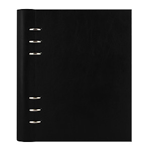 Filofax Clipbook, Black Leather-Look Cover, A5, 8-1/4 x 5-3/4 (B023611)