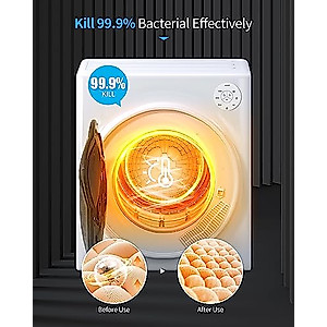 TABU Washer and Dryer Combo, 17.6lbs Full-Automatic Washing Machine with Drain Pump & TABU 13LBS Portable Dryer