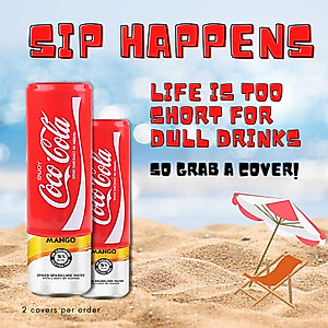 Generic (2-Pack) Seltzer Beer Can Cover-Skinny SeltzerAlcohol Disguise Drink Sleeve - Hide a Beer for Truly and White Claw Slim Skinny CansBeer Can Gag Gifts Beach Accessories Great for Golf Lovers