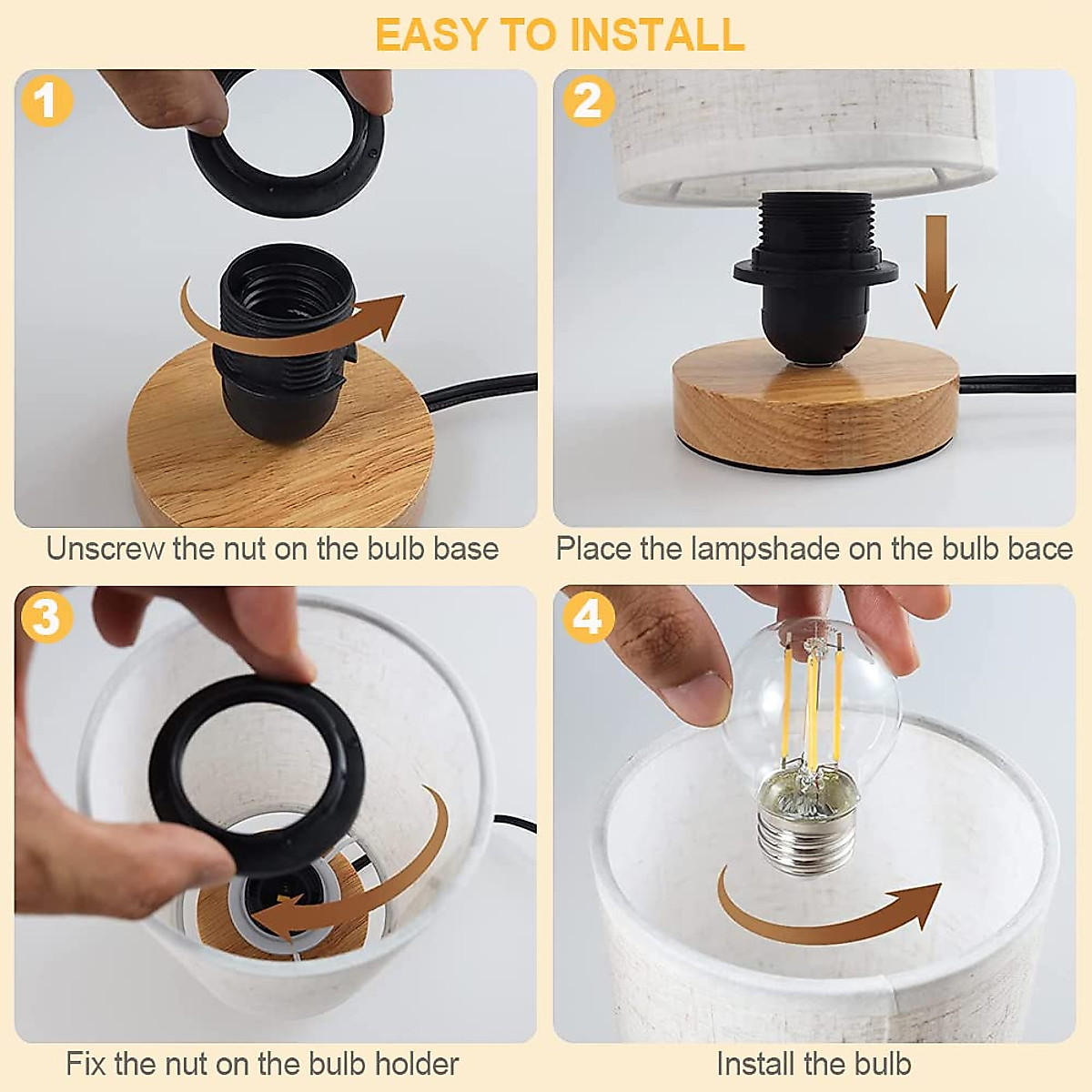 Table Lamp for Bedroom - Small Beside Touch Lamps for Night Stands Home Office - Minimalist Design Warm Light Mini Boho Lamp - Fits in Kids,Living,Nursey Room,College Dorm - Awesome Gift Choice