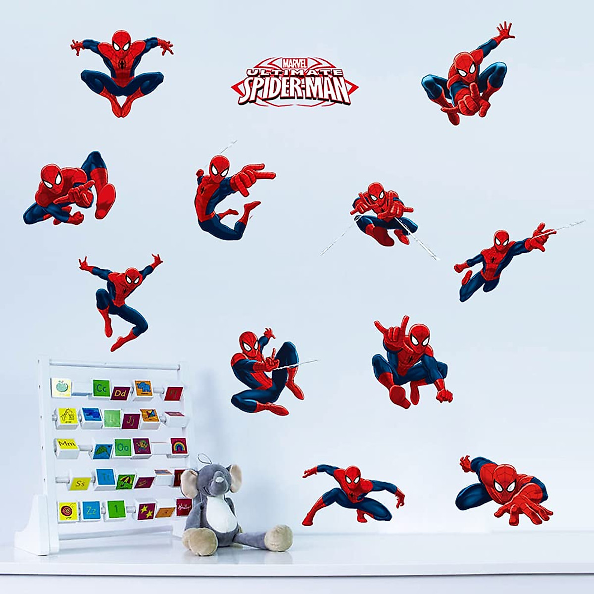 Spiderman Wall Sticker Children's Cartoon Bedroom Background Wall Decoration Self-Adhesive Wall Sticker PVC