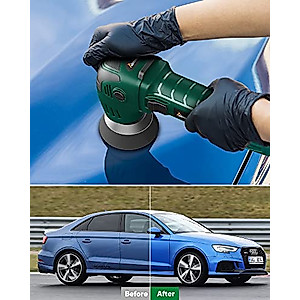 3 inch Car Buffer Polisher, Aiment Oribtal Mini Polisher, 6 Variable Speed 3000-6400RPM Dual-action Car buffer for Car & Motorcycles Detailing Hard to Reach Areas Polishing